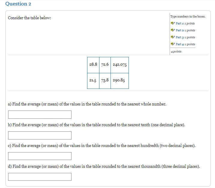 Solved Consider the following data set consisting of three | Chegg.com