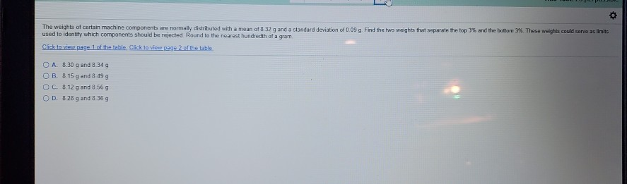 Solved The weights of certain machine components are | Chegg.com