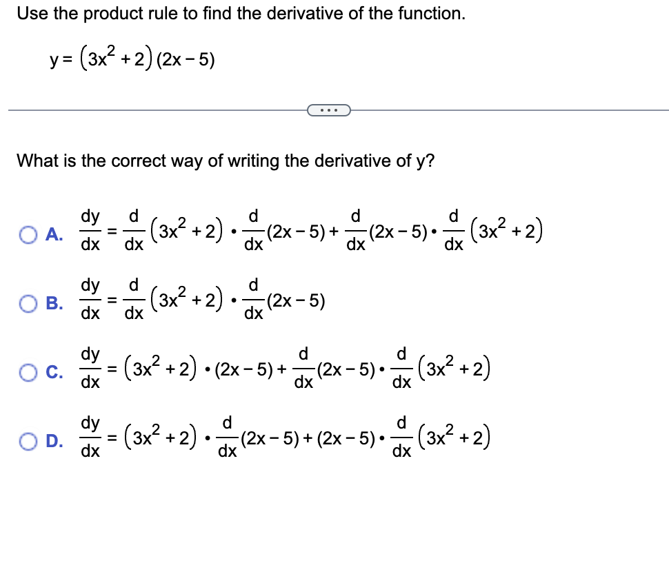 Solved What is the correct way of writing the derivative of | Chegg.com
