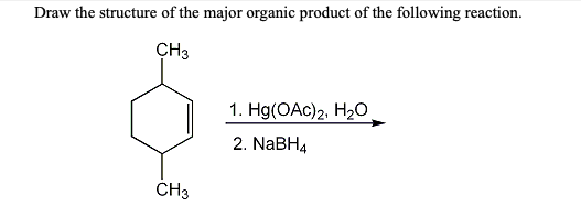 Solved Draw the structure of the major organic product of | Chegg.com