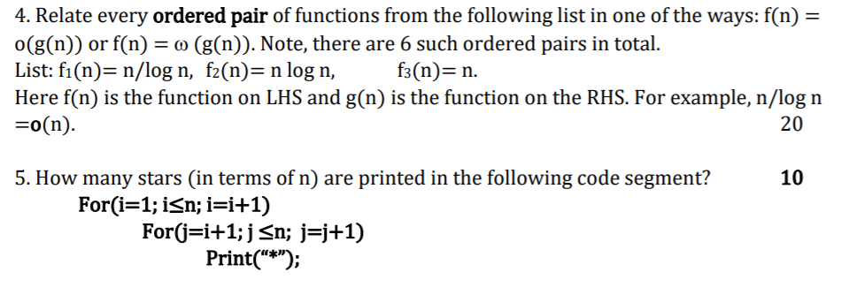 Solved 0 4. Relate every ordered pair of functions from the | Chegg.com