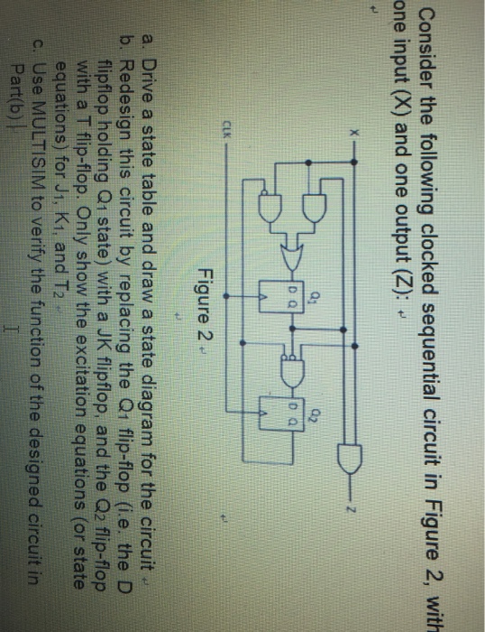 Solved Consider the following clocked sequential circuit in | Chegg.com