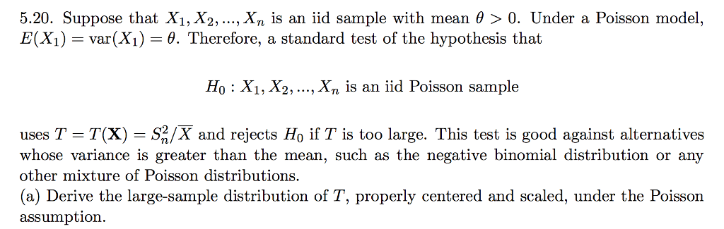 Solved 5.20. Suppose that Xi,X2, ,Xn is an iid sample with | Chegg.com