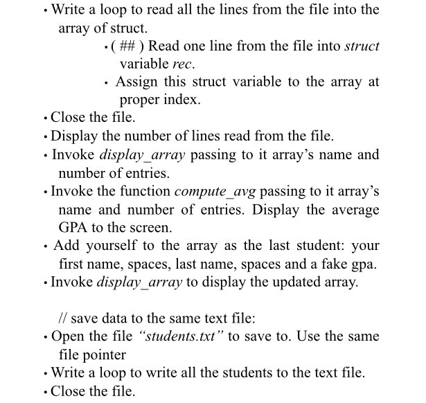 Solved Write a loop to read all the lines from the file into | Chegg.com