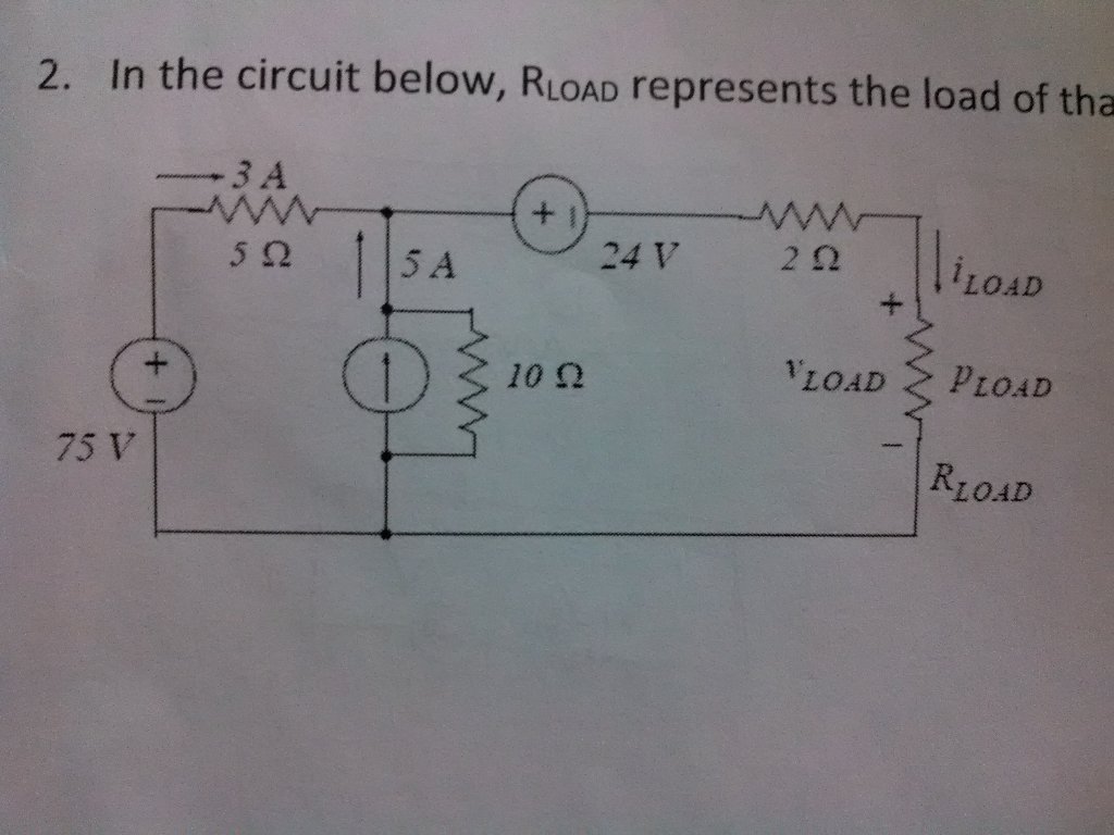 Solved In the circuit below, R Load represents the load of | Chegg.com
