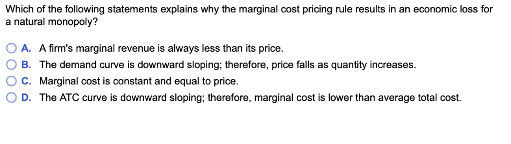 Solved Which of the following statements explains why the | Chegg.com