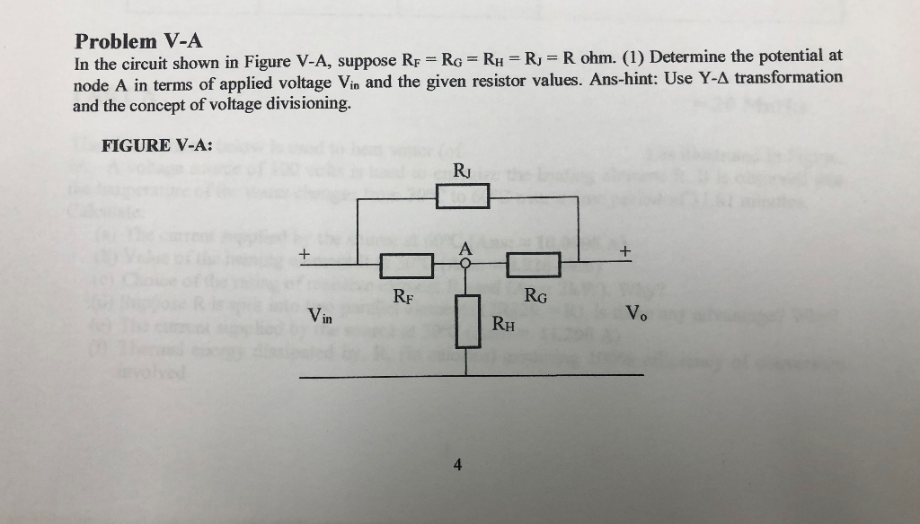 Solved Problem V-A In the circuit shown in Figure V-A, | Chegg.com