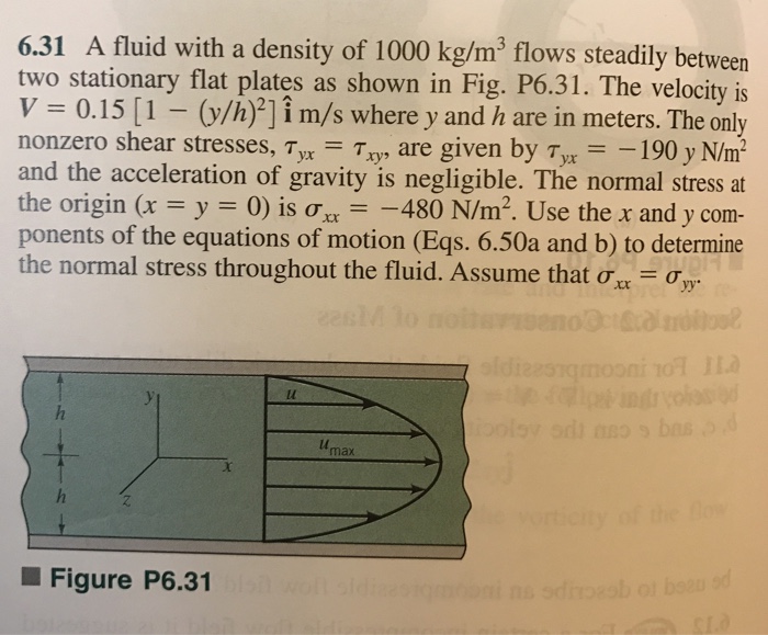 Solved A fluid with a density of 1000 kg/m^3 flows steadily | Chegg.com