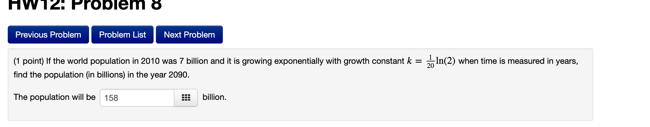 Solved HW12: Problem 7 Previous Problem Problem List Next | Chegg.com