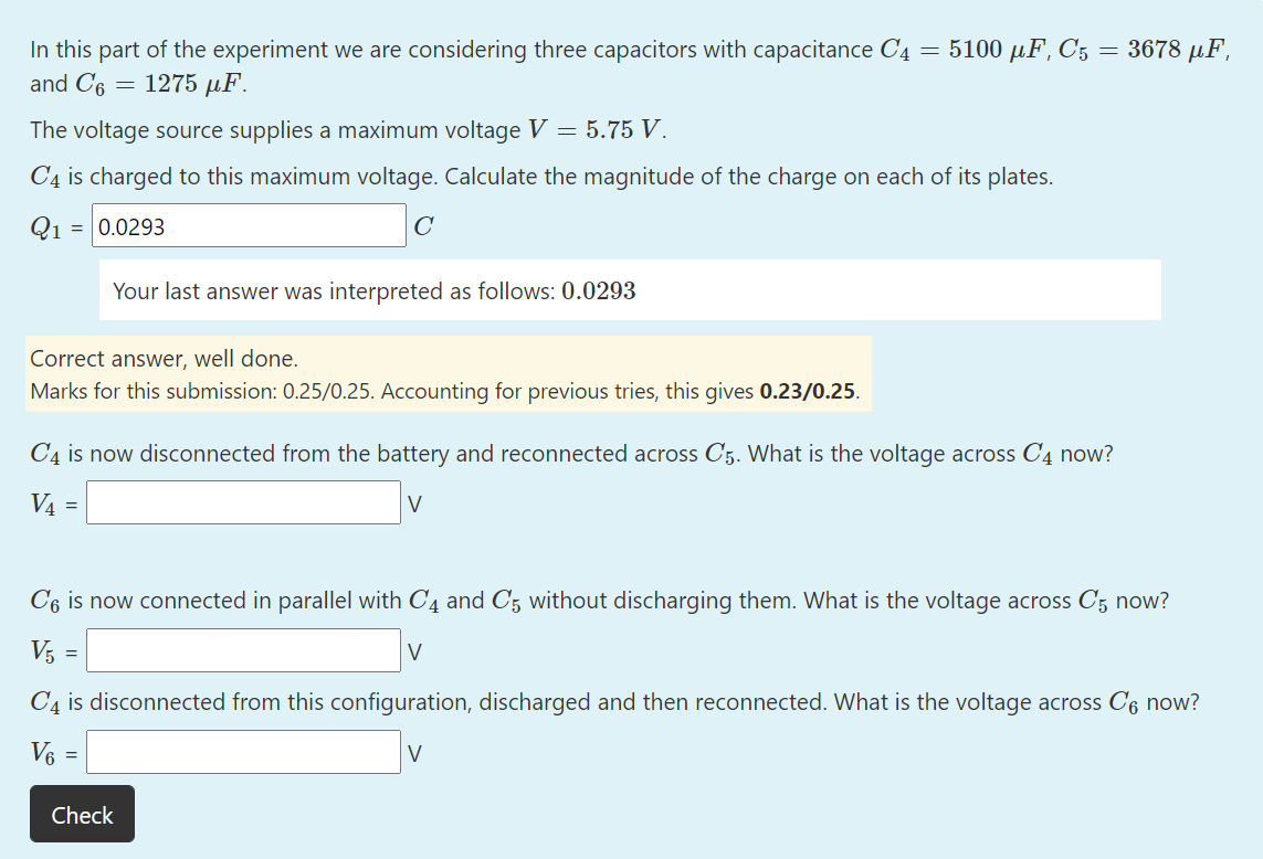 Solved In this part of the experiment we are considering | Chegg.com