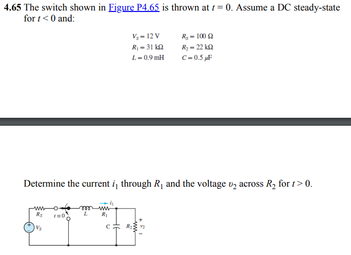 Solved Determine the current i1 through r1 and the voltage | Chegg.com