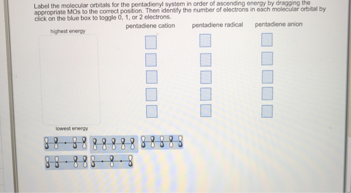 Solved: Label The Molecular Orbitals For The Pentadienyl S... | Chegg.com