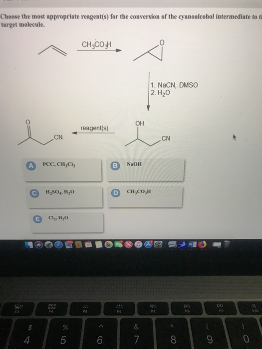 Solved Choose the most appropriate reagent(s) for the | Chegg.com