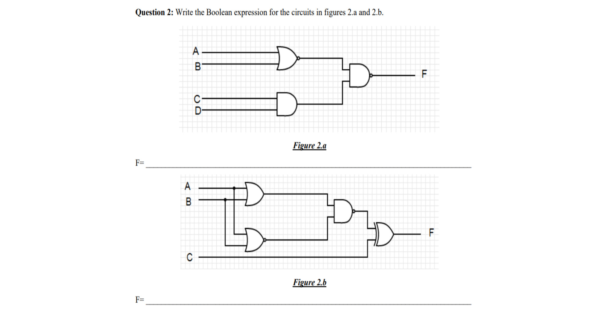 Solved Question 2: Write the Boolean expression for the | Chegg.com