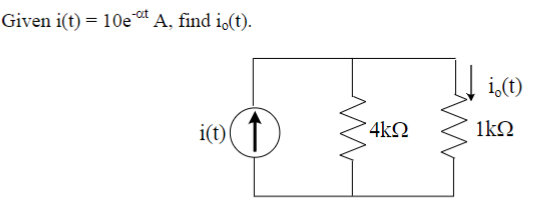 Solved i(t)=10e−αtA | Chegg.com