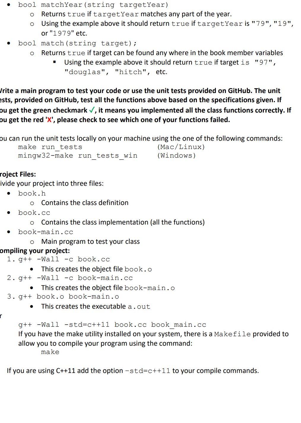 Solved Objectives: Design classes, search strings, | Chegg.com