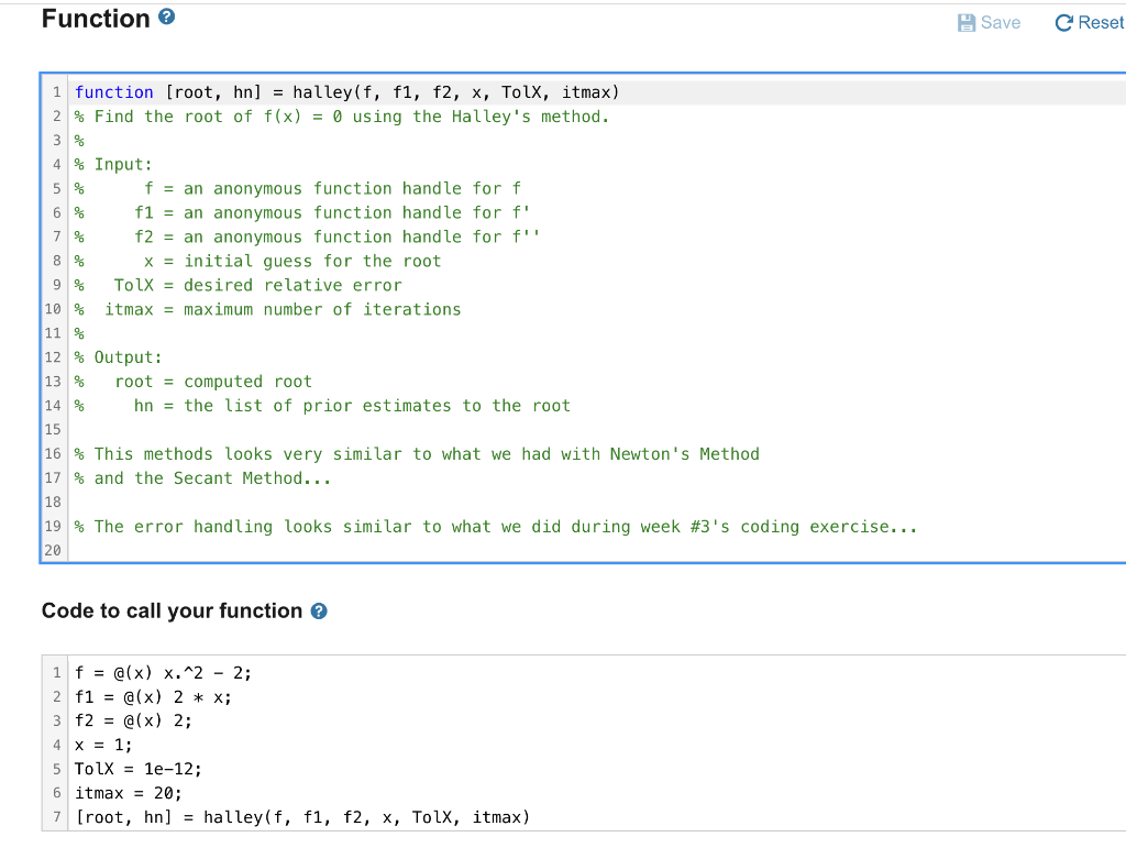 Solved Halley's method can be used to solve the root finding | Chegg.com