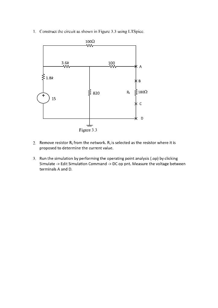 Solved 1. Construct the circuit as shown in Figure 3,3 using | Chegg.com