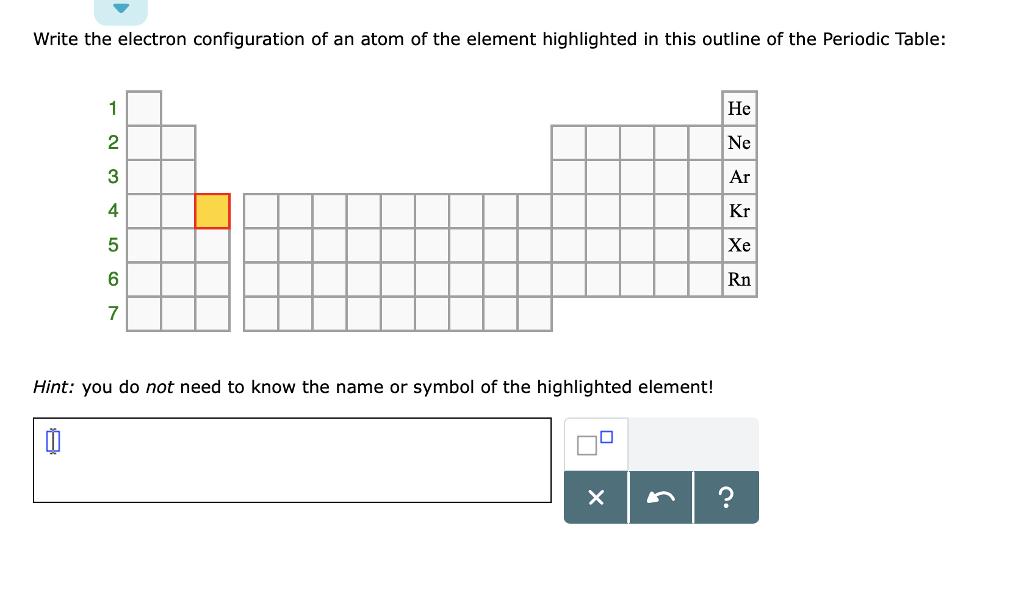 Solved Write The Electron Configuration Of An Atom Of The