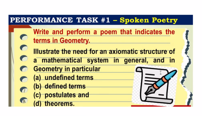 Solved PERFORMANCE TASK #1 – Spoken Poetry Write and perform | Chegg.com