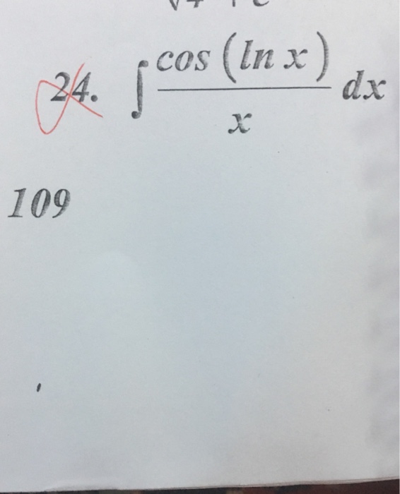 Solved 24. dx 109 | Chegg.com