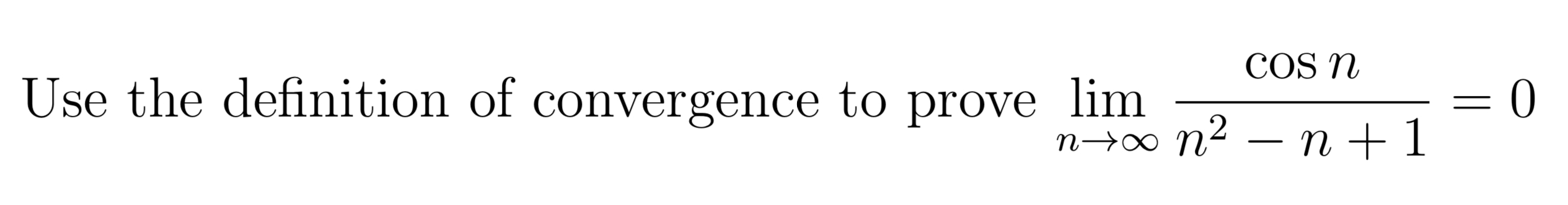 Solved Use the definition of convergence to prove | Chegg.com