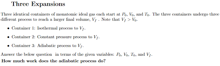 Solved Three Expansions Three identical containers of | Chegg.com