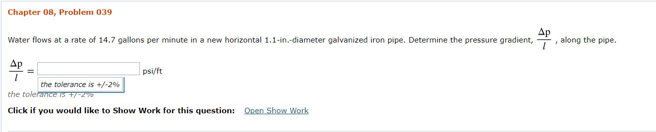 Solved Chapter 08, Problem 039 Ap Water flows at a rate of | Chegg.com