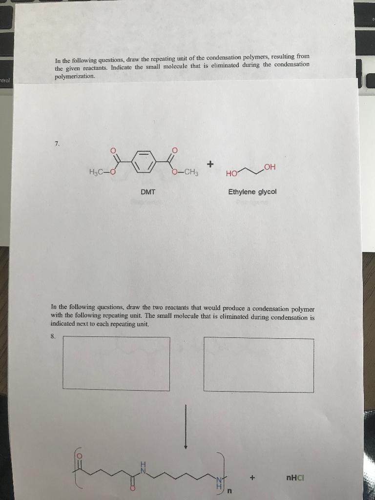Solved In the following questions, draw the repeating unit | Chegg.com