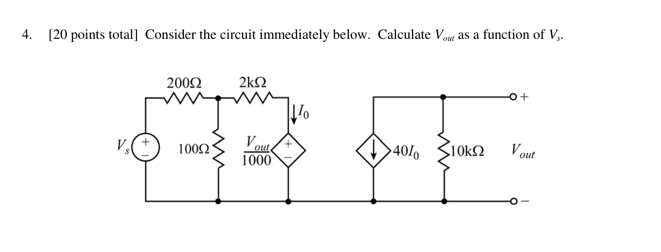 Solved 4 20 Points Total Consider The Circuit Immediately 
