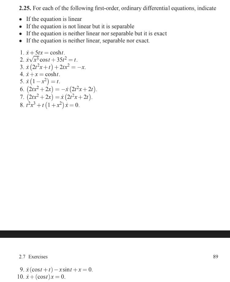 Solved Determine the general solution to each of the | Chegg.com