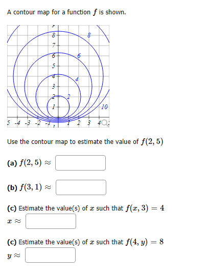 Solved A contour map for a function f is shown. wala | Chegg.com