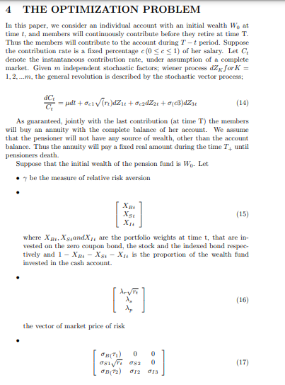 Solved 4 The Optimization Problem In This Paper We Consider