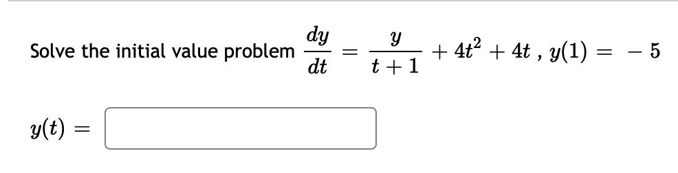 Solved Solve the initial value problem | Chegg.com