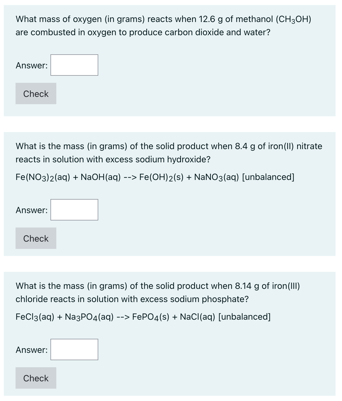 Solved What mass of oxygen (in grams) reacts when 12.6 g of | Chegg.com
