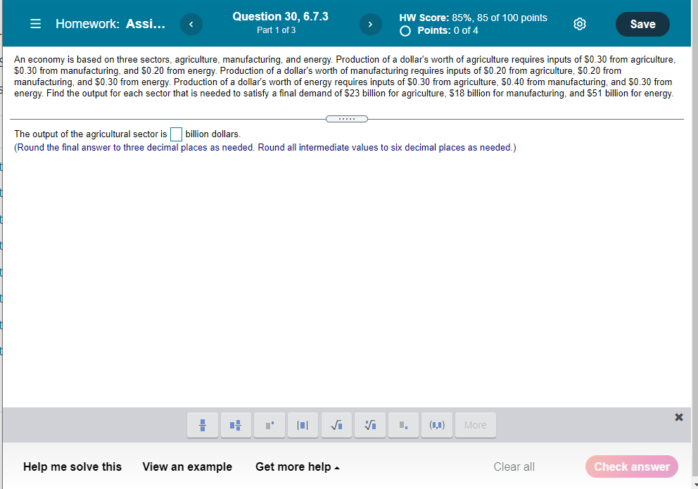 Solved = Homework: Assi... Question 30, 6.7.3 Part 1 of 3 HW | Chegg.com