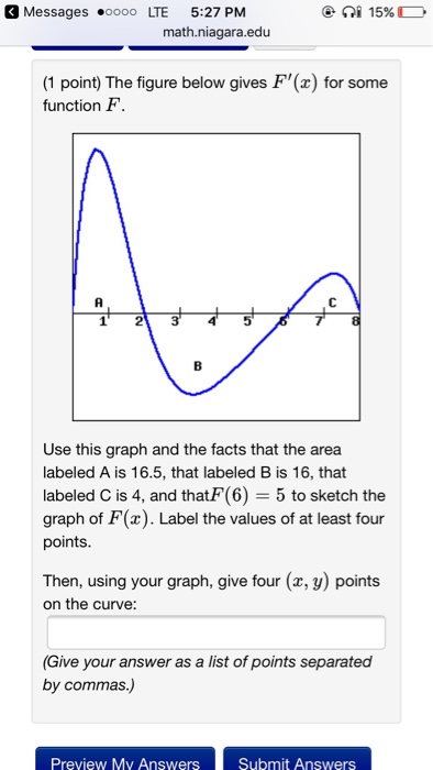 Solved The figure below gives F' (x) for some function F. | Chegg.com