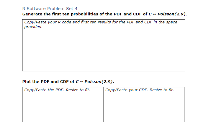 Solved R Software Problem Set 3 Generate the first ten | Chegg.com