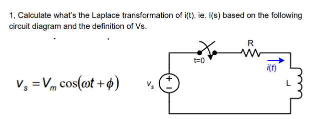 1, ﻿Calculate what's the Laplace transformation | Chegg.com