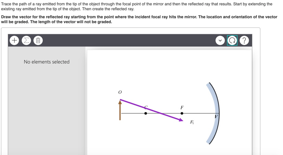 Solved Trace the path of a ray emitted from the tip of the | Chegg.com