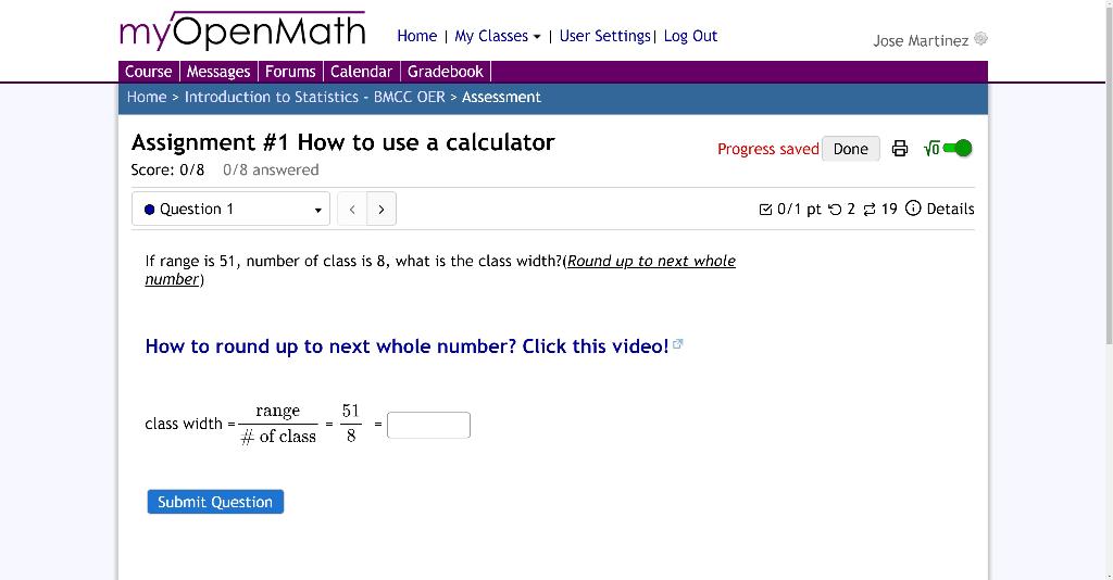 Solved myOpenMath Home My Classes | User Settings Log Out | Chegg.com