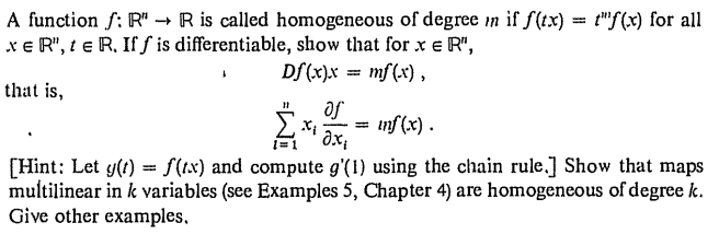 Solved A function f: R" → R is called homogeneous of degree | Chegg.com