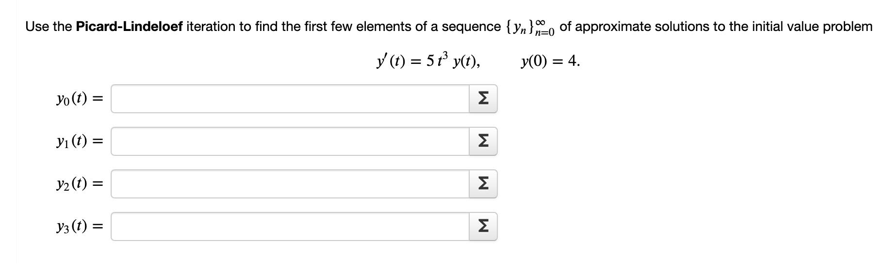 Solved Use the Picard-Lindeloef iteration to find the first | Chegg.com