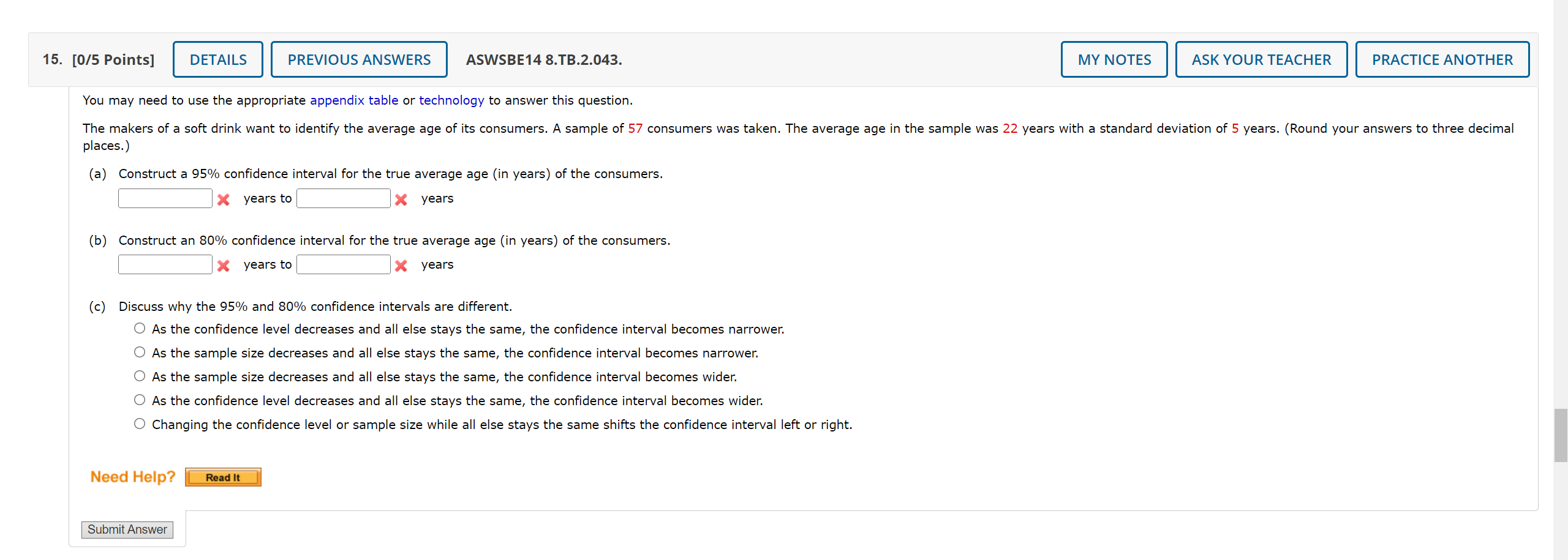 Solved You may need to use the appropriate appendix table or | Chegg.com