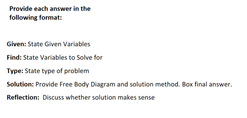 Solved Provide each answer in the following format: Given: | Chegg.com