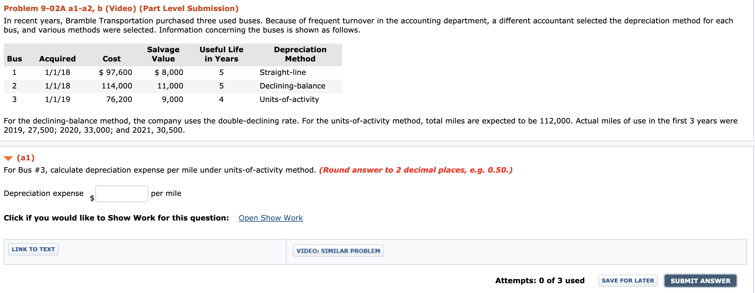 Solved Problem 9-02A al-a2, b (Video) (Part Level | Chegg.com