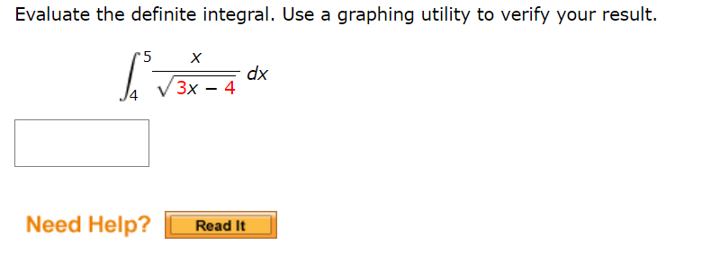 Solved Evaluate the definite integral. Use a graphing | Chegg.com