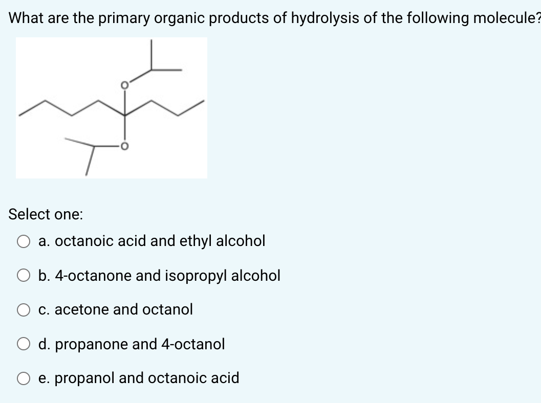 Solved 1. What are the primary organic products of | Chegg.com