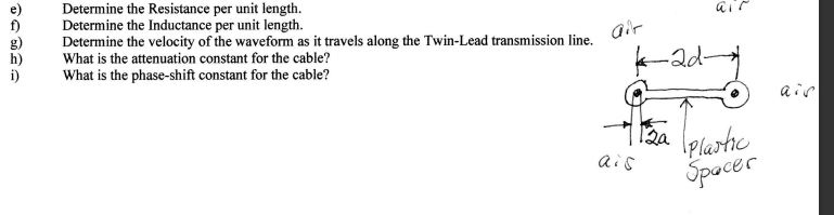 Twin-Lead transmission wire is a type of transmission | Chegg.com