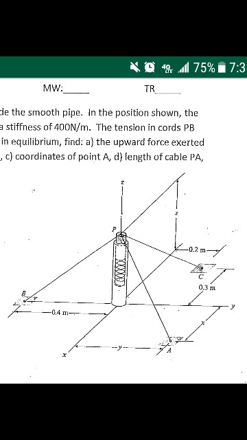 Solved 1) A small peg P rests on a spring that is contained | Chegg.com